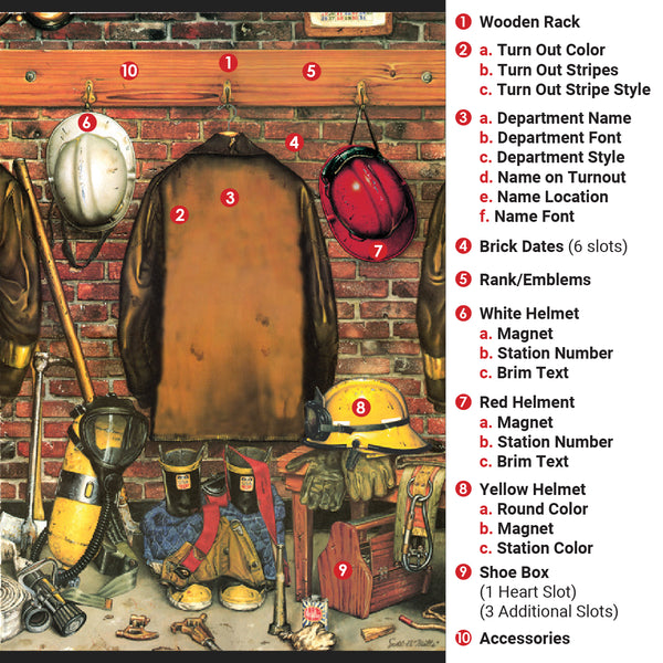 "Heroes" Personalized Firefighter Art - Mills Custom Art